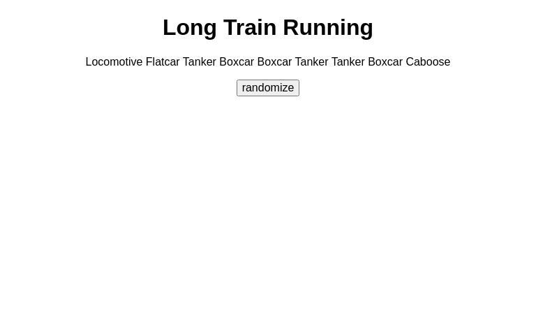 Long Train Running ― Perchance Generator