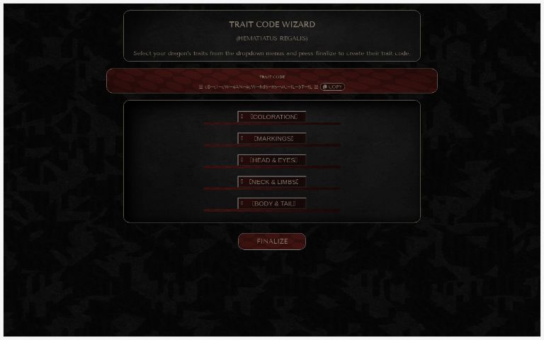 TRAIT CODE WIZARD ― Perchance Generator