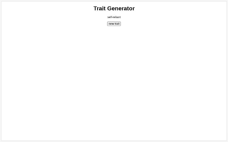 Trait Generator