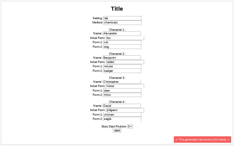 Title ― Perchance Generator