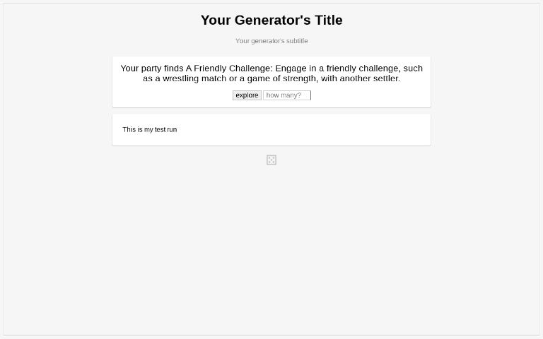 Travelcheck ― Perchance Generator