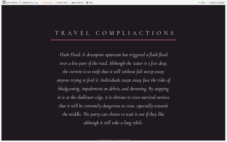 Travel Complications ― Perchance Generator