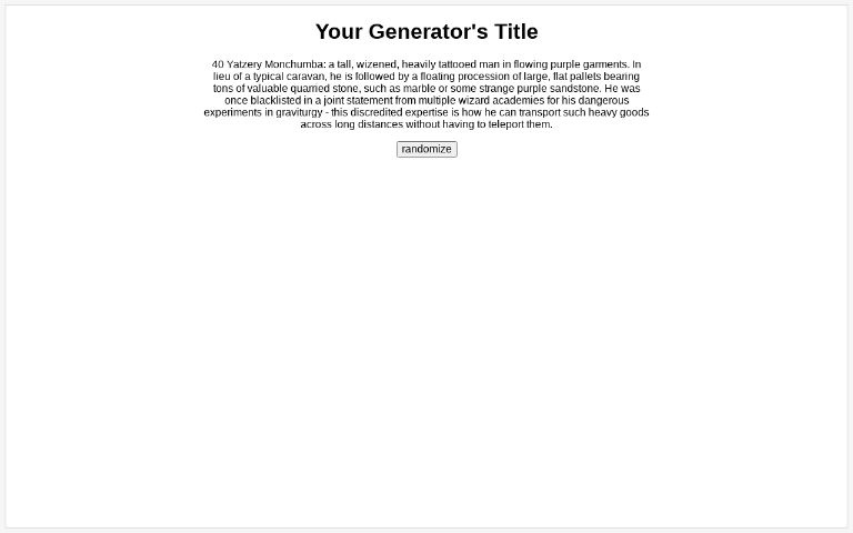 Minimal ― Perchance Generator