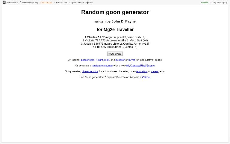 Random goon generator