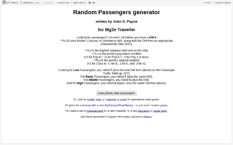 Random Passengers generator