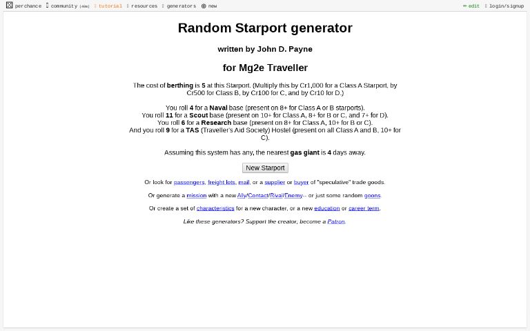 random Starport generator