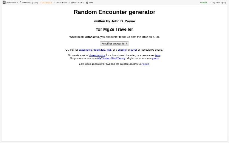 Random Encounter generator