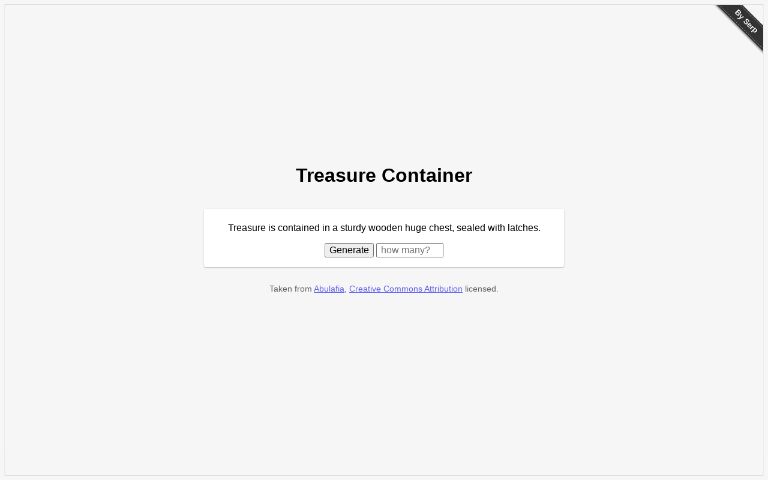 Treasure Container ― Perchance Generator
