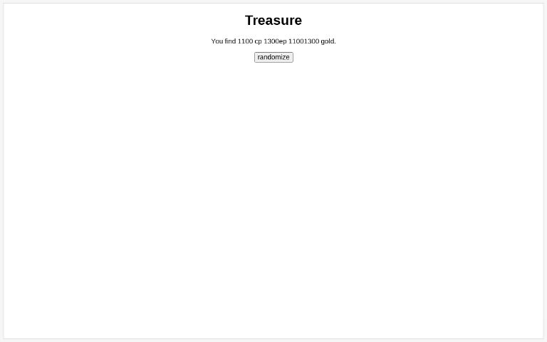 Treasure ― Perchance Generator