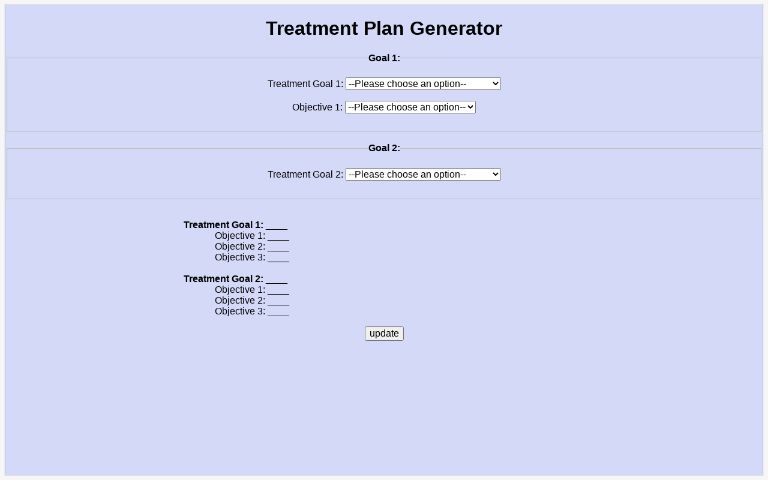 Treatment Plan Generator
