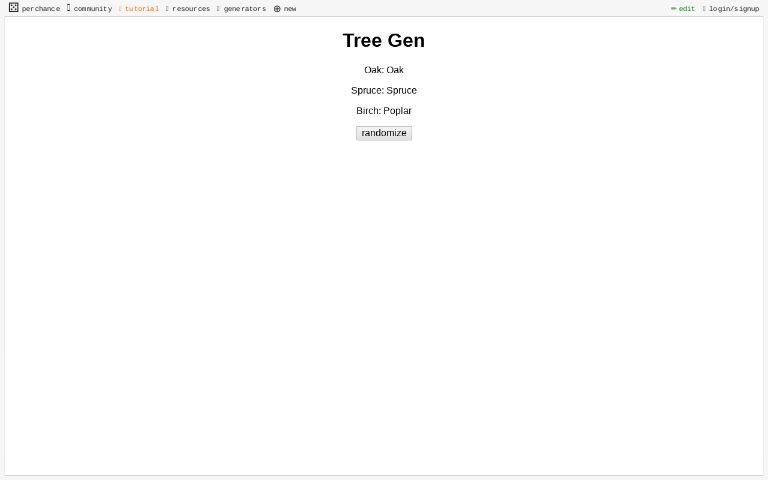 Tree Gen ― Perchance Generator