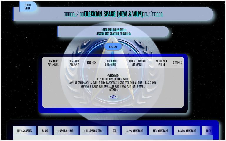 👽Trekkian Space👽 ― Perchance Generator