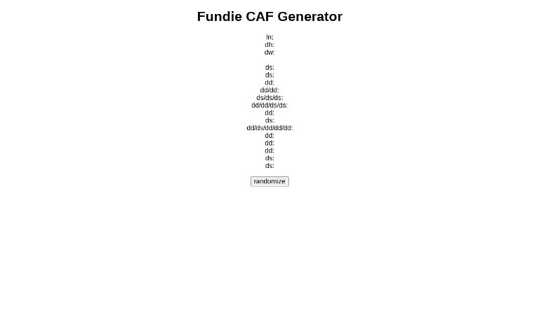 Fundie CAF Generator