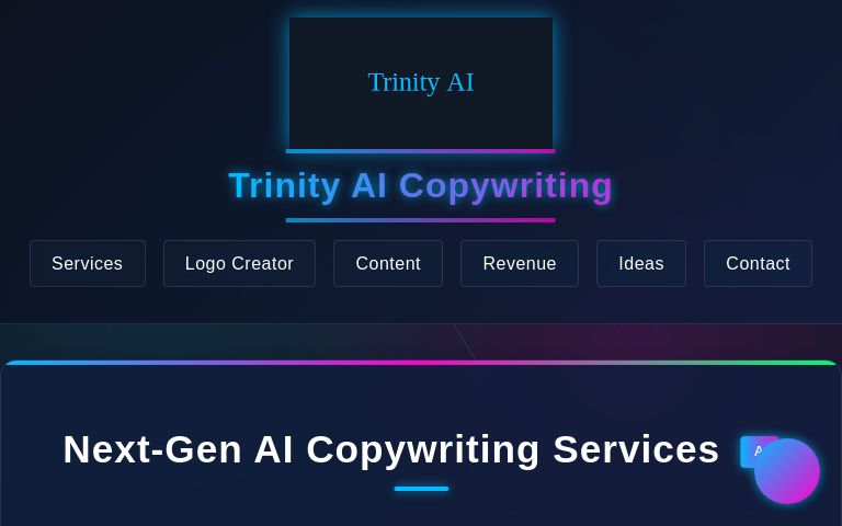 Trinity AI Copywriting ― Perchance Generator