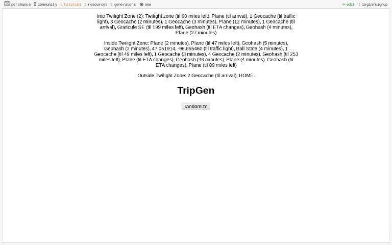 TripGen ― Perchance Generator