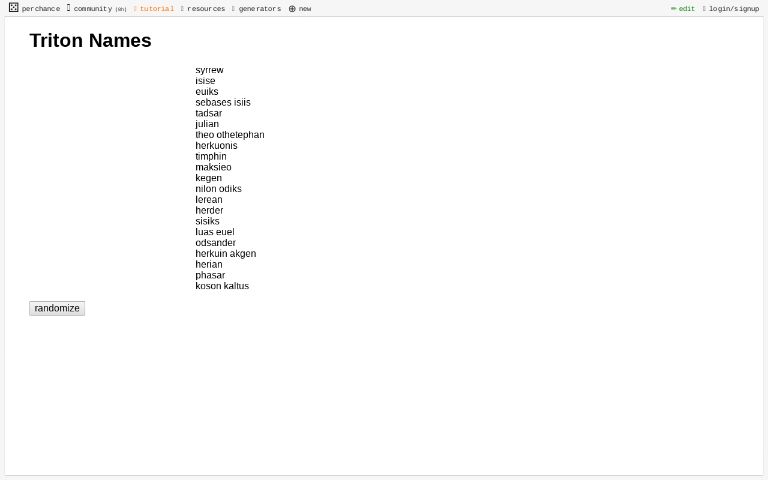 Triton Names ― Perchance Generator