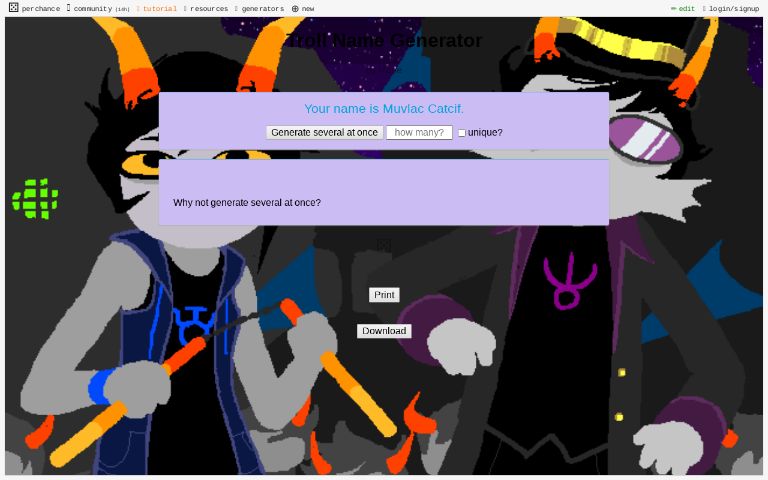 Troll Name Generator