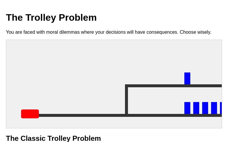 The Trolley Problem ― Perchance Generator