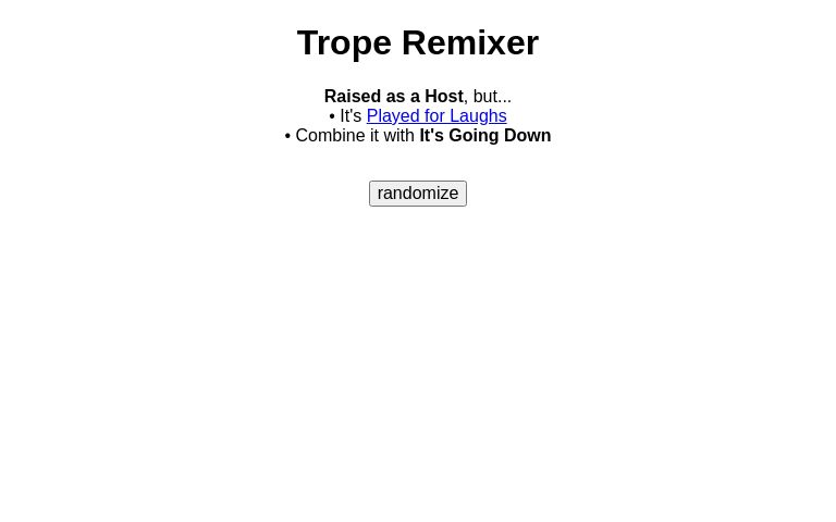 Trope Remixer ― Perchance Generator
