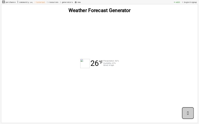 Weather Forecast Generator