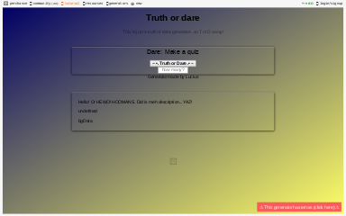 Truth or dare ― Perchance Generator