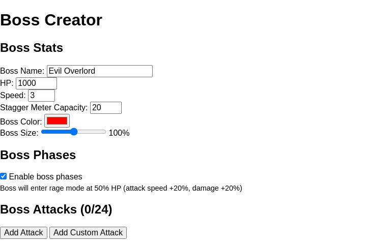 Boss Creator ― Perchance Generator