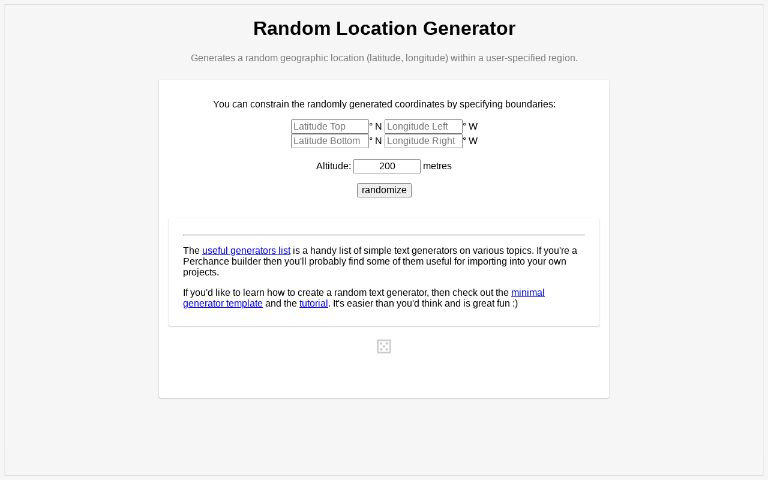 Random Location Generator (Geographic Coordinates)