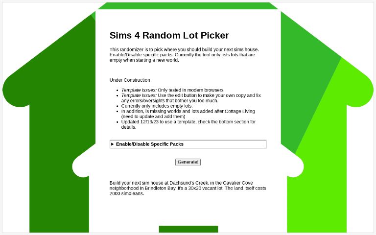 ts4-random-lot-picker ― Perchance Generator