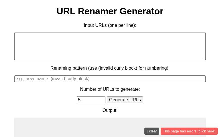 URL Renamer Generator