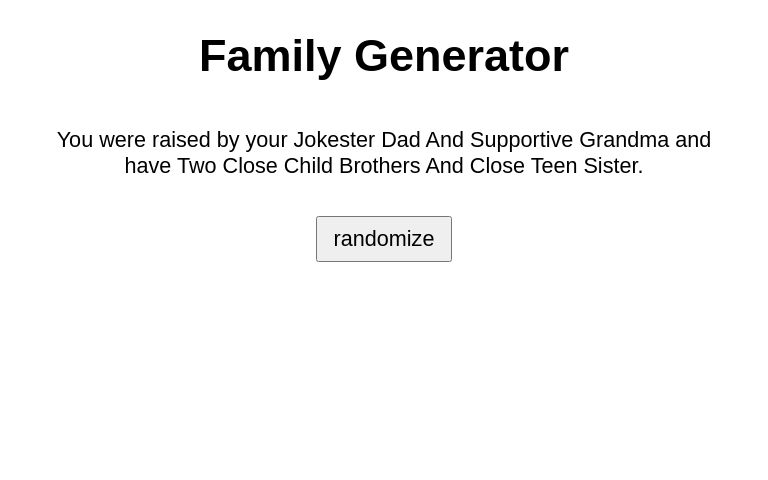 Family Generator