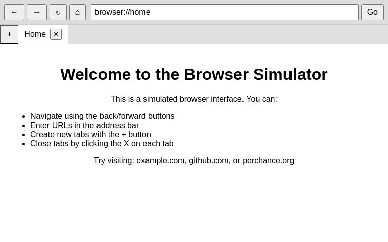 Welcome to the Browser Simulator ― Perchance Generator