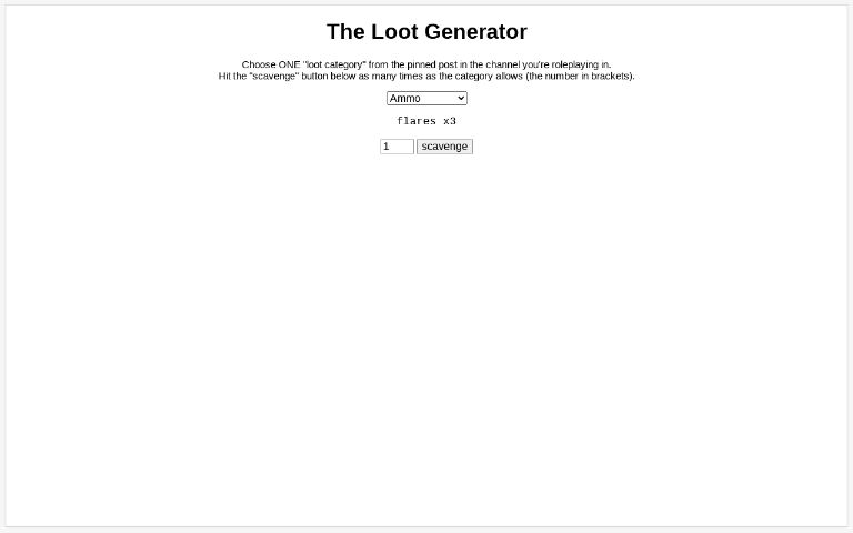 The Loot Generator