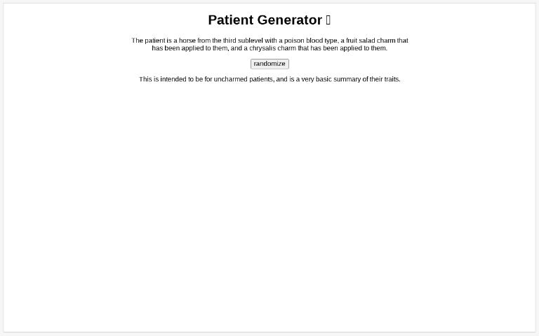 Patient Generator 🏥
