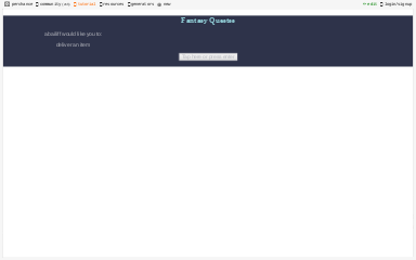 Fantasy Quests ― Perchance Generator
