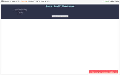 Fantasy Small Village Names ― Perchance Generator