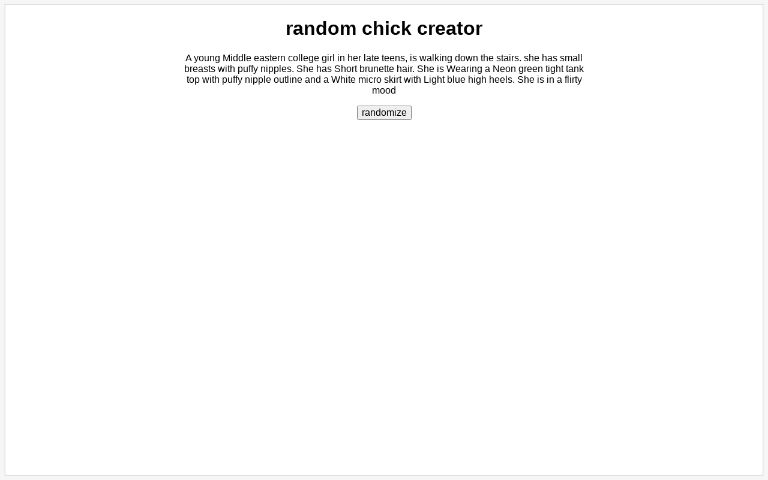 random chick creator ― Perchance Generator