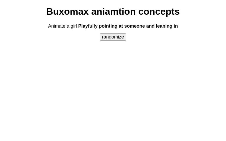 Buxomax aniamtion concepts ― Perchance Generator
