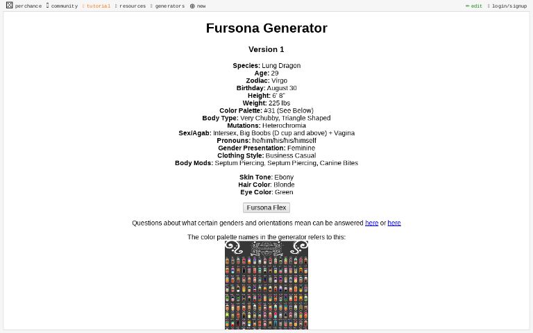 Fursona Generator