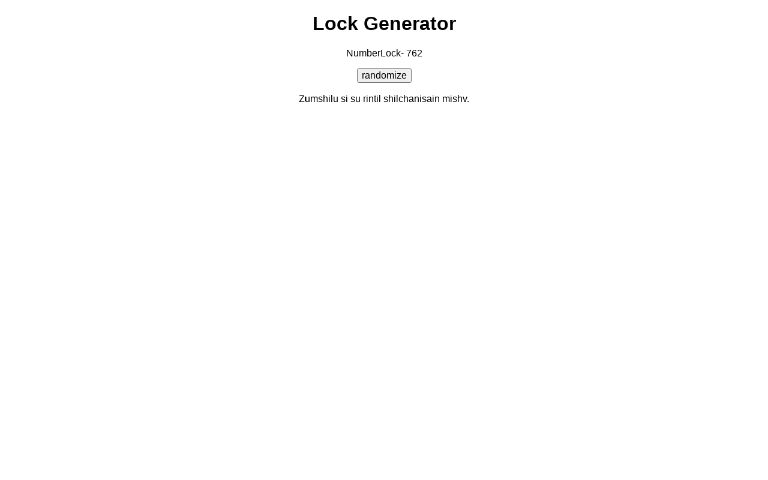 Lock Generator