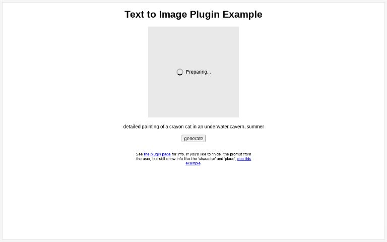Text to Image Plugin Example