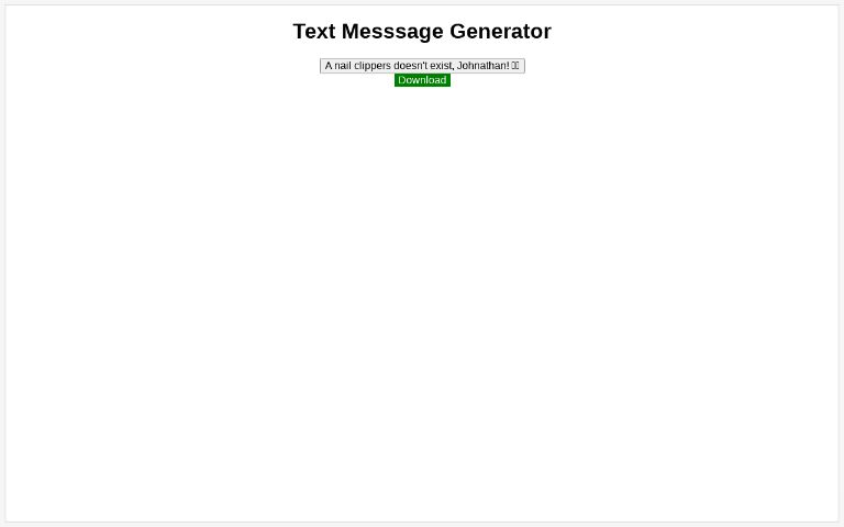 Text Messsage Generator
