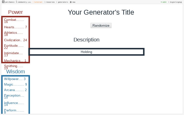 Minimal ― Perchance Generator