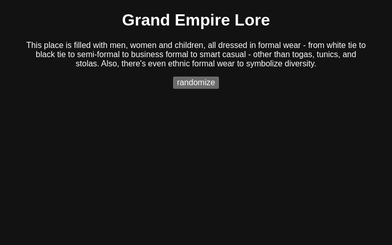 Grand Empire Lore ― Perchance Generator