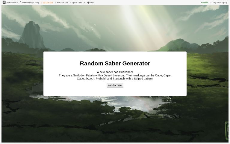 Random Saber Generator
