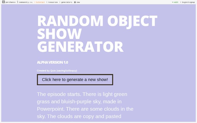 Random Object Show Generator V2