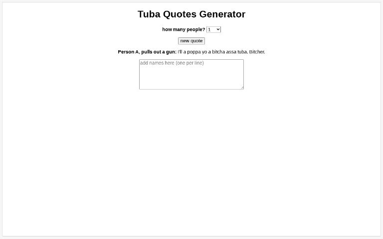 Tuba Quotes Generator