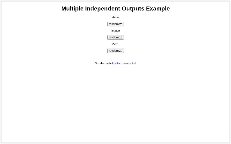Multiple Independent Outputs Example ― Perchance Generator