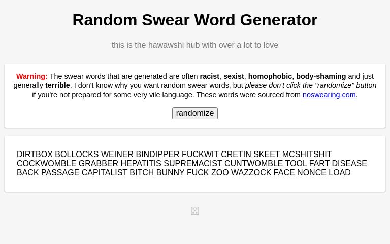 Random Swear Word Generator