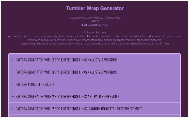Tumbler Wrap Generator