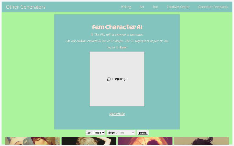 The Creatives Center ― Perchance Generator